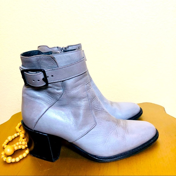Helmut Lang | Shoes | Helmut Lang Leather Block Heel Boots | Poshmark